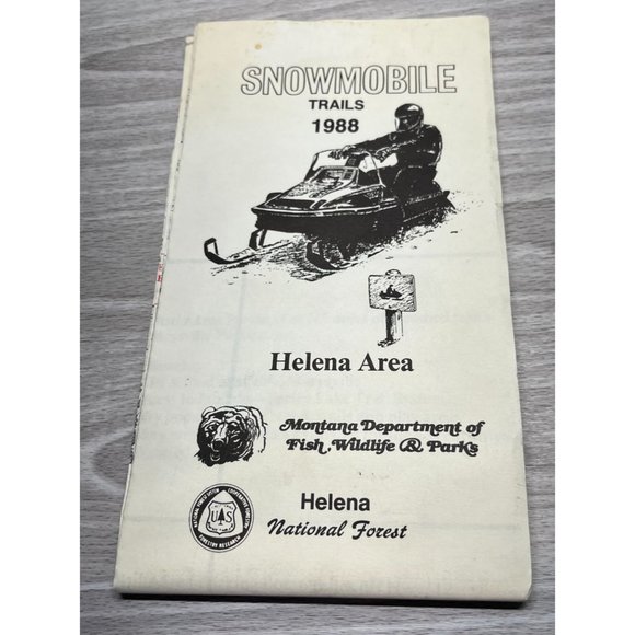Office | Vintage Montana Snowmobile Trails Guide 1988 Helena Map | Poshmark
